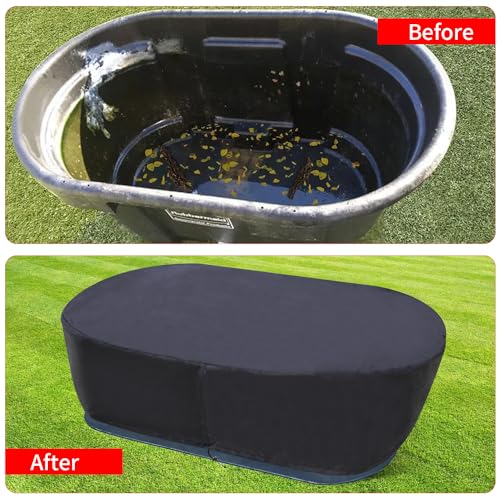 Snapklik.com : YUJHON Stock Tank Cover Oval Water Tank Insulated Cover ...