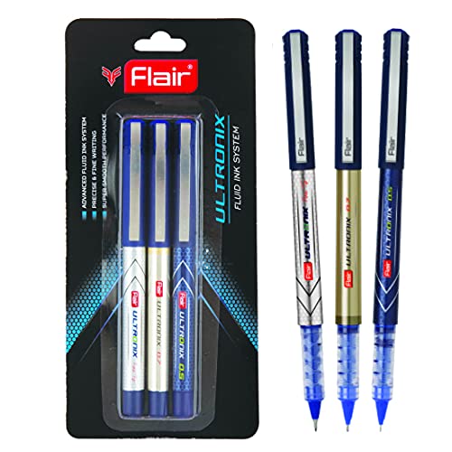 Ultronix 0.5/0.7/ Fine Tip Fluid Ink Gel Pen 3 Pcs Blister : Amazon.in ...