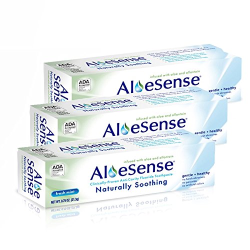 Amazon.com : AloeSense Naturally Soothing Fluoride Toothpaste, Fresh ...