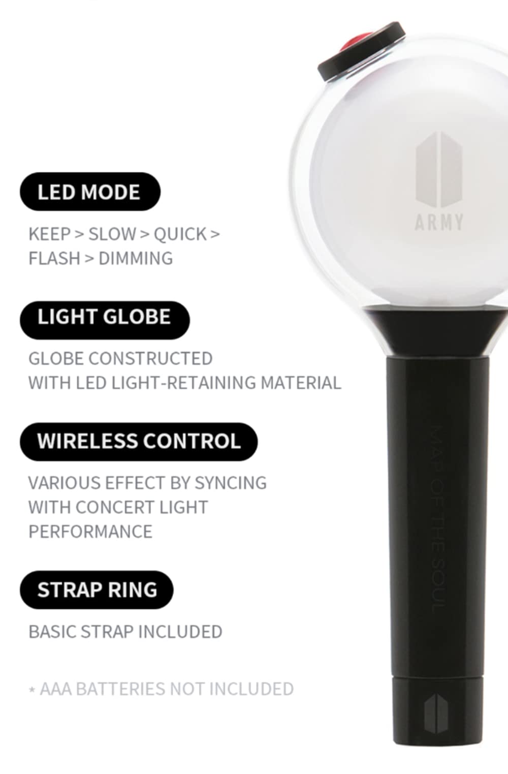 BTS Army Bomb Ver.4 Bangtan Boys Official Light Stick MAP of The Soul ...