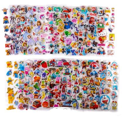 Gifting Square Cartoon Polyvinyl Chloride Puffy 3D Cute Stickers Funny ...