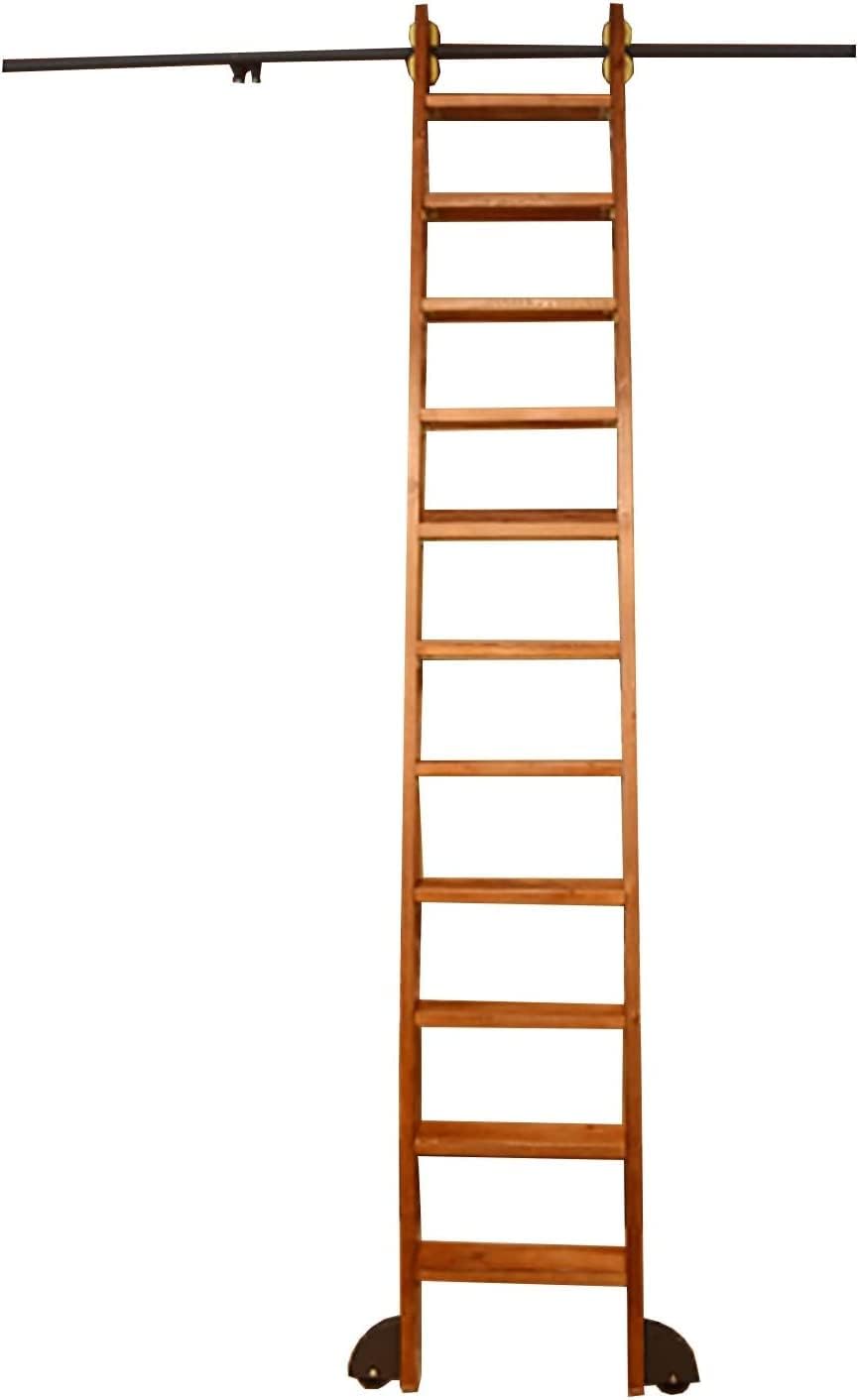 Amazon.com: Rolling Library Ladder Sliding Ladder Rail Track Hardware ...
