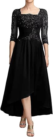 Amazon.com: Tea Length Mother of The Bride Dresses for Wedding Plus ...