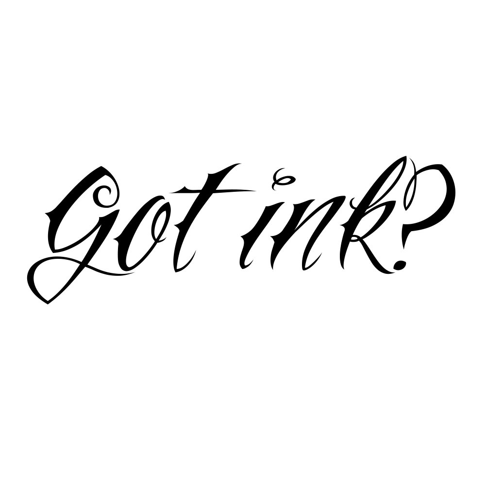 Amazon.com - Got Ink Tattoo 8" Vinyl Sticker Car Decal (8" Black)