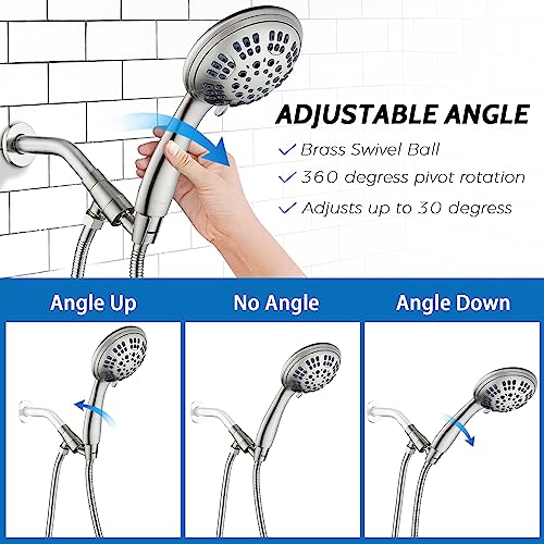 Snapklik.com : G-Promise High Pressure Shower Head 6 Spray Setting Hand ...