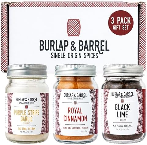 Amazon.com : Burlap & Barrel 3-Pack Spice Gift Set – 3 Full-Size Jars ...