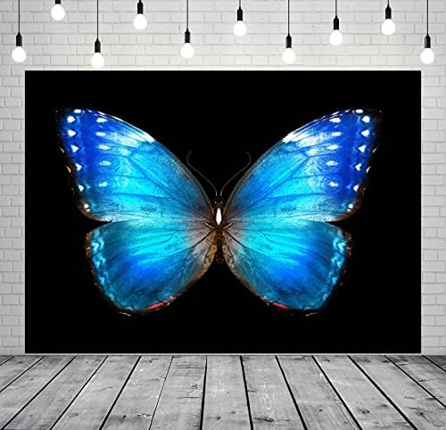 Amazon.com : BELECO 7x5ft Fabric Blue Butterfly Backdrop for ...