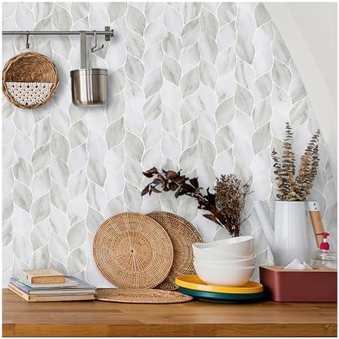 Yew & Tulip 10-Pack Peel and Stick Backsplash Tile for Kitchen, Leaf ...