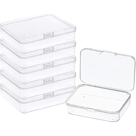 Amazon.com: MFDSJ 6 Pcs Mini Plastic Storage Containers Box with Lid, 4 ...