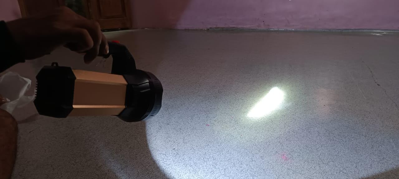 RENMAX Rechargeable Searchlight Torch Bright Beam LED Laser Flashlight ...