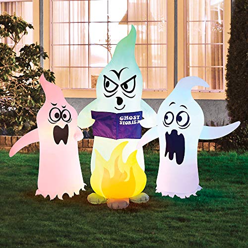 Amazon.com: Occasions LTD Light-Up Inflatable Campfire Ghosts, Feature ...