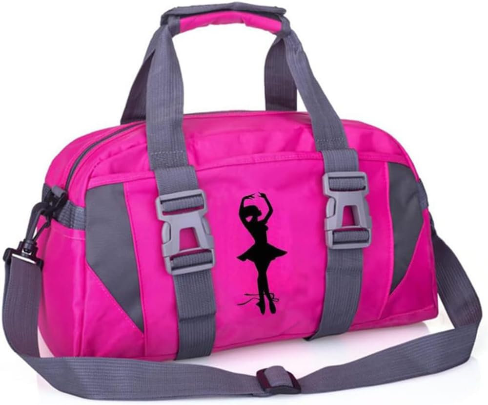 Dance Duffel Bags For Women Girls Carry-On Ballet Bag (Small, Rose red)