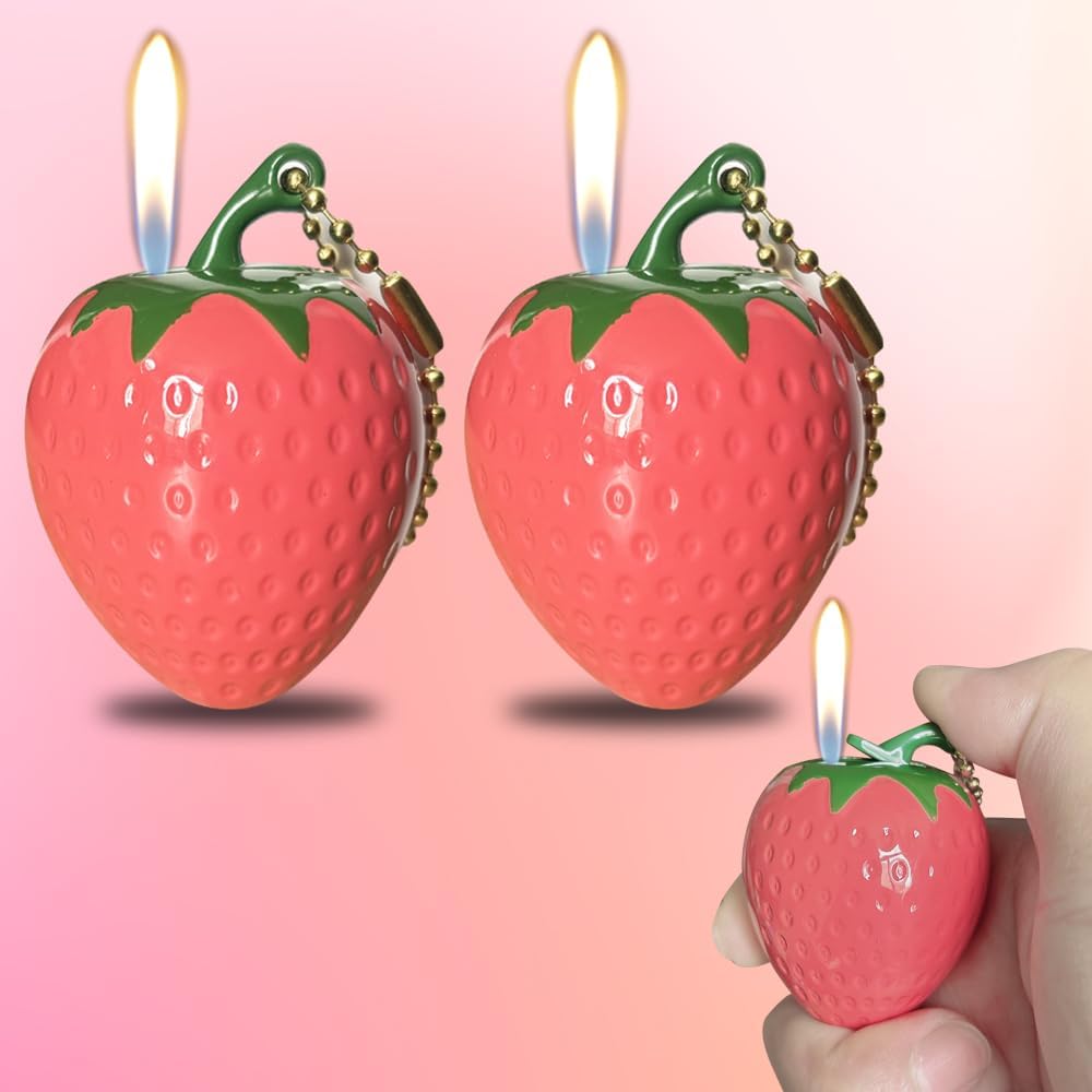 Amazon.com: WMYQL 2 Pack Pink Strawberry Jet Torch Lighter,Refillable ...