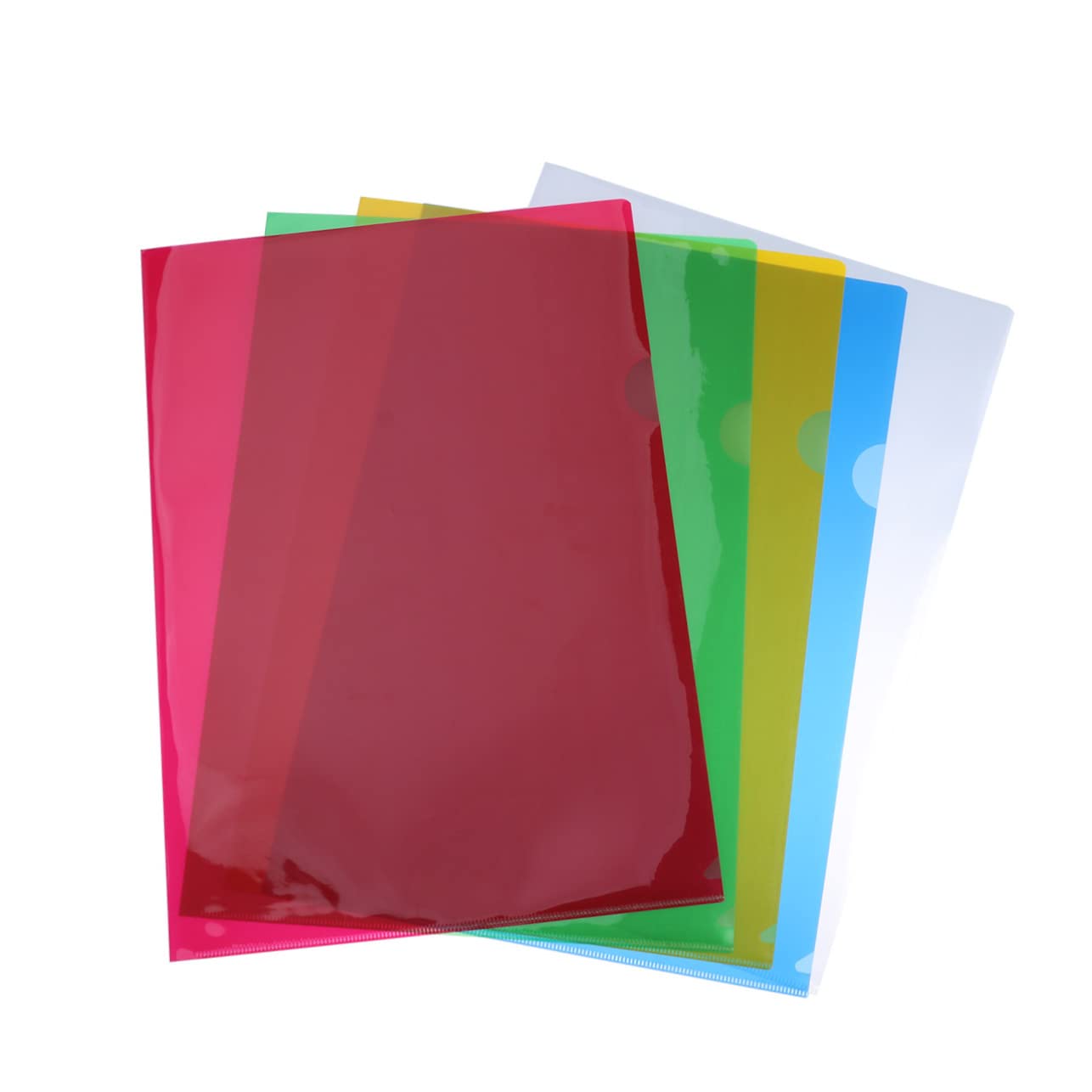 Amazon.com : 20pcs Paper Folders Plastic Folders Sheer Jacket Plastic ...