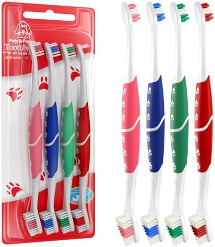 Amazon.com : Pet Toothbrush for Dogs, Cats with Soft Bristles - Easy ...