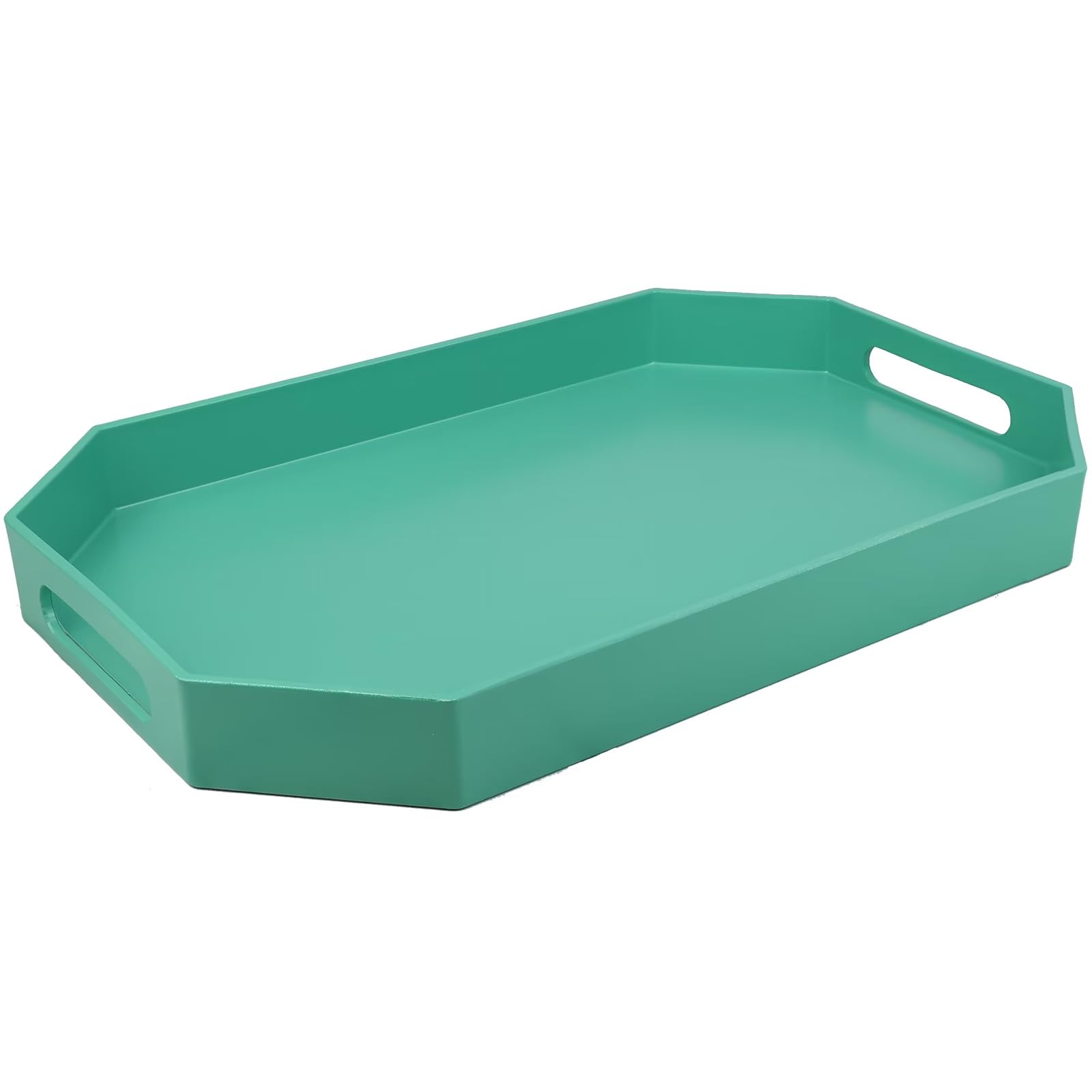 Amazon.com: SforGUVA Green Octagonal Serving Tray with Handles for ...
