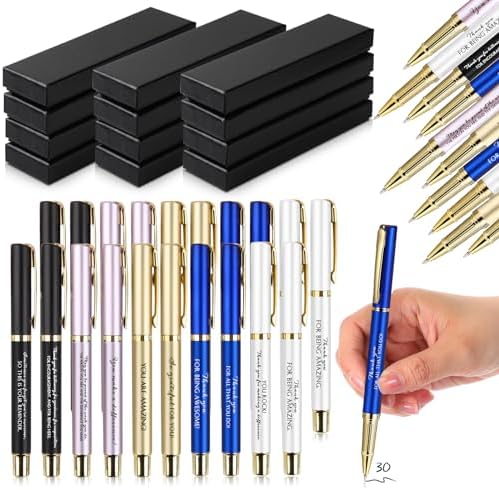 Amazon.com : PerKoop 30 Sets Thank You Pens Employee Appreciation ...
