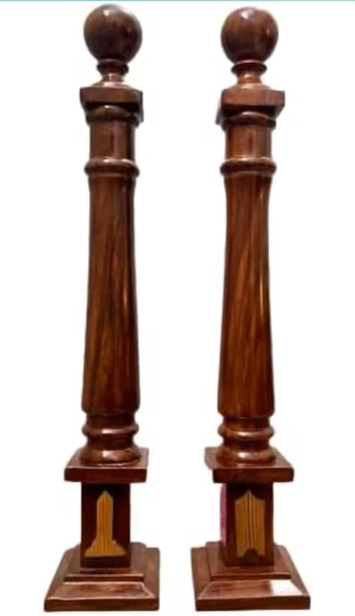 Amazon.com: Masonic Regalia Wooden Free Mason Wood Columns Senior ...