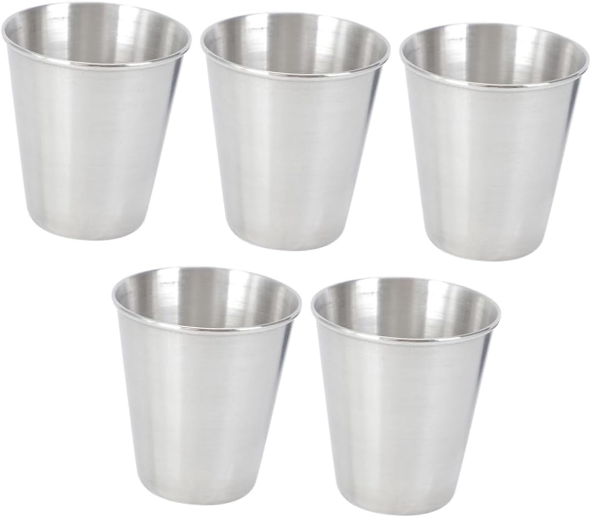 Amazon | NUOLUX 10個 ステンレス製ウォーターカップ 飛散防止タンブラーカップ 屋外カップ 割れないグラスを飲む ポータブル ...