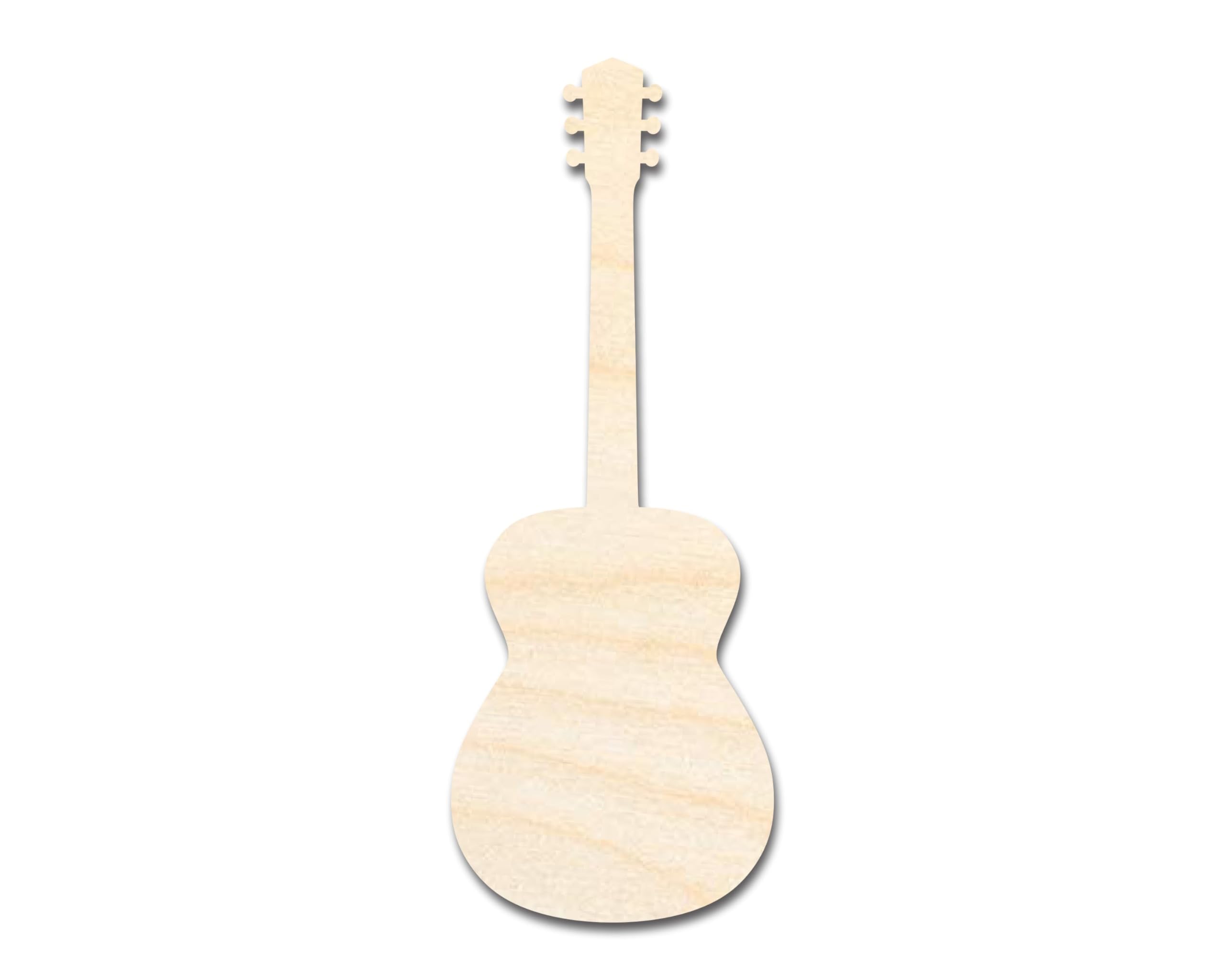 Amazon.com: Unfinished Wood Acoustic Guitar | DIY Music Craft Cutout ...