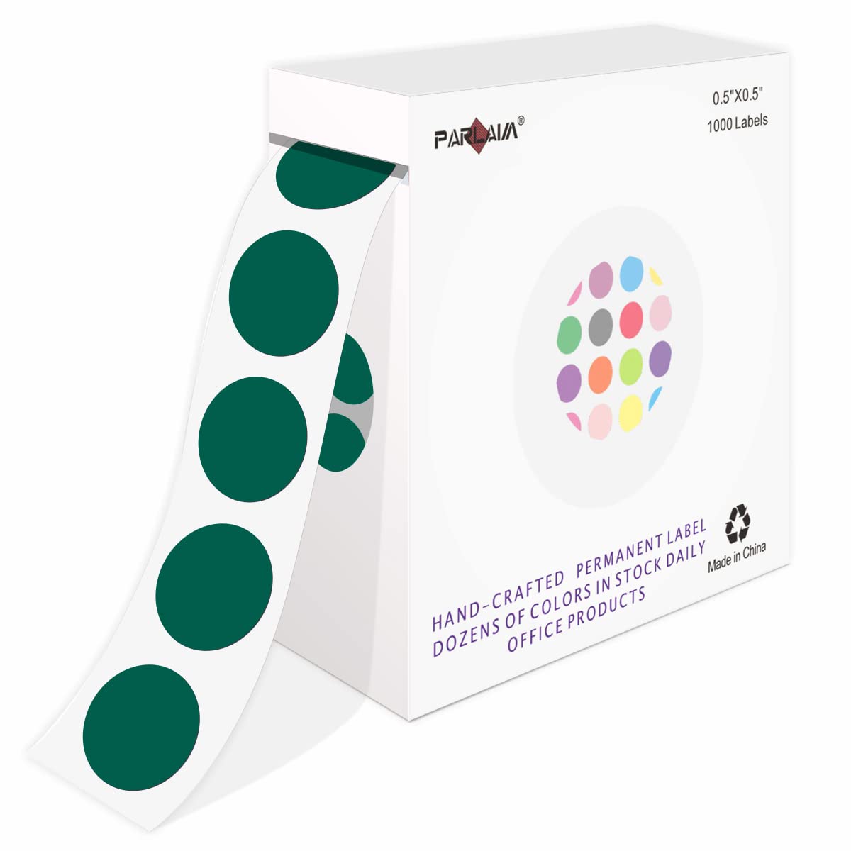 Snapklik.com : PARLAIM Round Dot Stickers 1/2 Inch Color Coding Labels ...