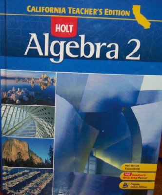 Amazon.com: Algebra 2 (California Teacher's Edition): 9780030923128 ...