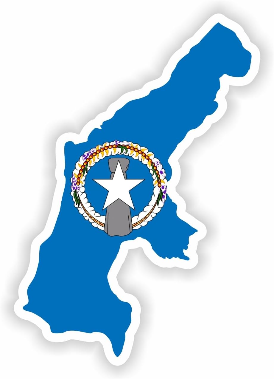 Amazon.com - 1x Saipan Map Flag Project - Car Vinyl Waterproof Sticker ...