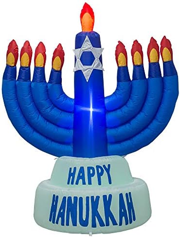 Amazon.com: Zion Judaica Inflatable Lawn Hanukkah Menorah Indoor ...