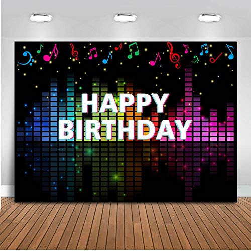 Buy Mocsicka 5x3ft Music Birthday Backdrop Live Concert Music Note ...