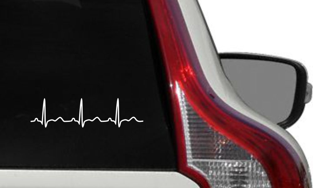 Amazon.com: Heartbeat 73 Long Line Version 1 Car Vinyl Sticker Decal ...