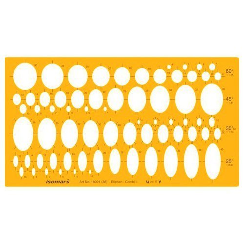 Even Ellipse Master Template Designing Template Stencil Assorted Sizes ...
