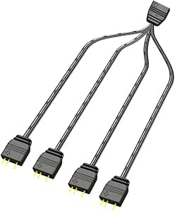 ARGB Splitter Cable 5V 3 Pin 1 to 4 Extension Cable,Extension Connector ...