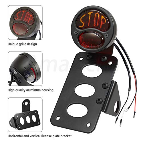Snapklik.com : Motorcycle LED Tail Light Brake Rear Light 1 Side Mount ...