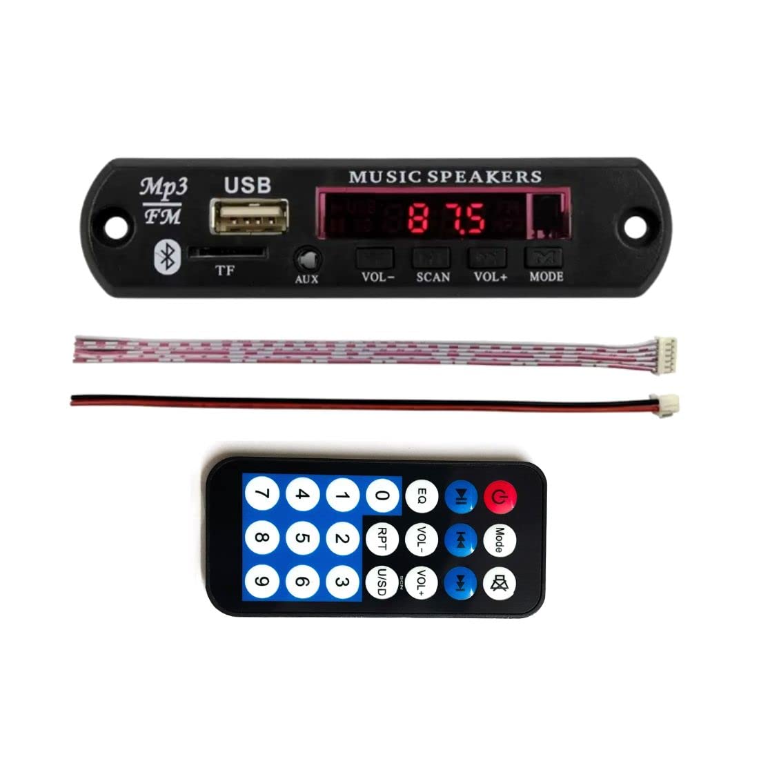 TechSupreme USB AUX Card MP3 Stereo Audio Player kit with Amplifier ...