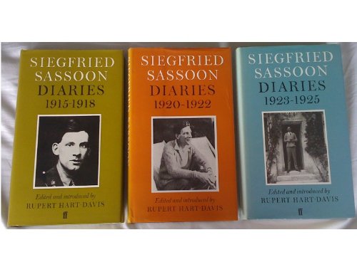 SIEGFRIED SASSOON DIARIES - (i). 1915-1918 (ii). 1920-1922 (iii). 1923 ...