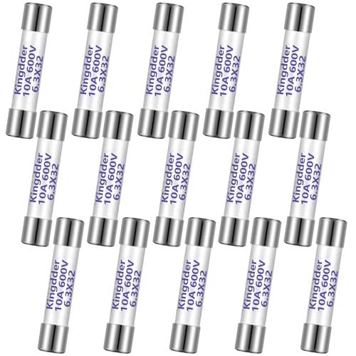 Snapklik.com : Kingdder 15 Pieces FF10A 600v Multimeter Fuses Dc DMM ...