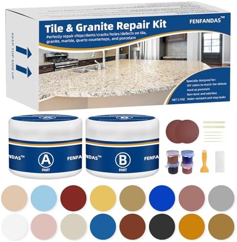 FENFANDAS Tile and Granite Repair Kit, Marble Porcelain Stone and ...