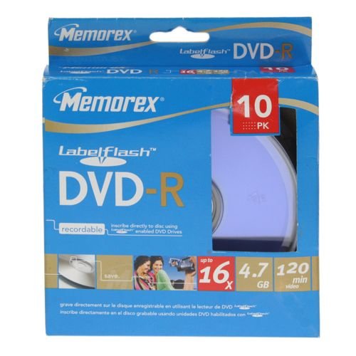 Memorex DVD Recordable Media - DVD-R - 4.70 GB - 10 Pack Spindle 03133 ...