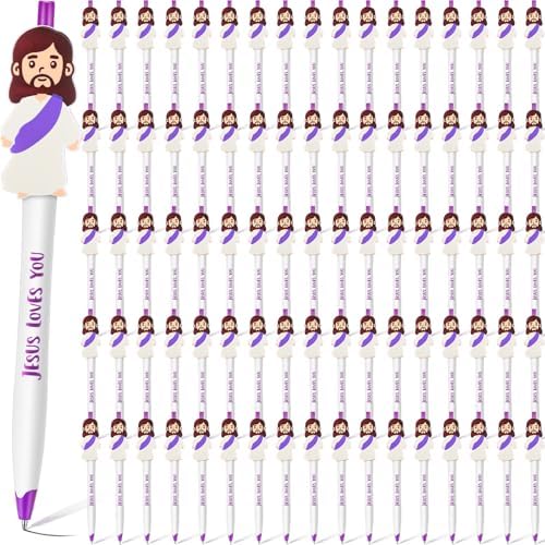 Amazon.com: CroBlissful 100 Pcs Christian Jesus Pens Bulk Verse Pens ...
