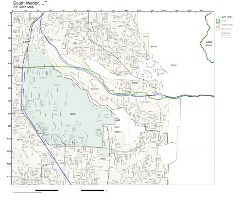 ZIP Code Wall Map of South Weber, UT ZIP Code Map Not Laminated: Amazon ...