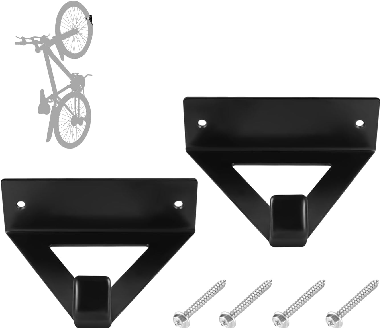 Amazon.com: NiQinWuKin 2 Pack Bike Rack Wall Hook Wall Mount Bike Hook ...