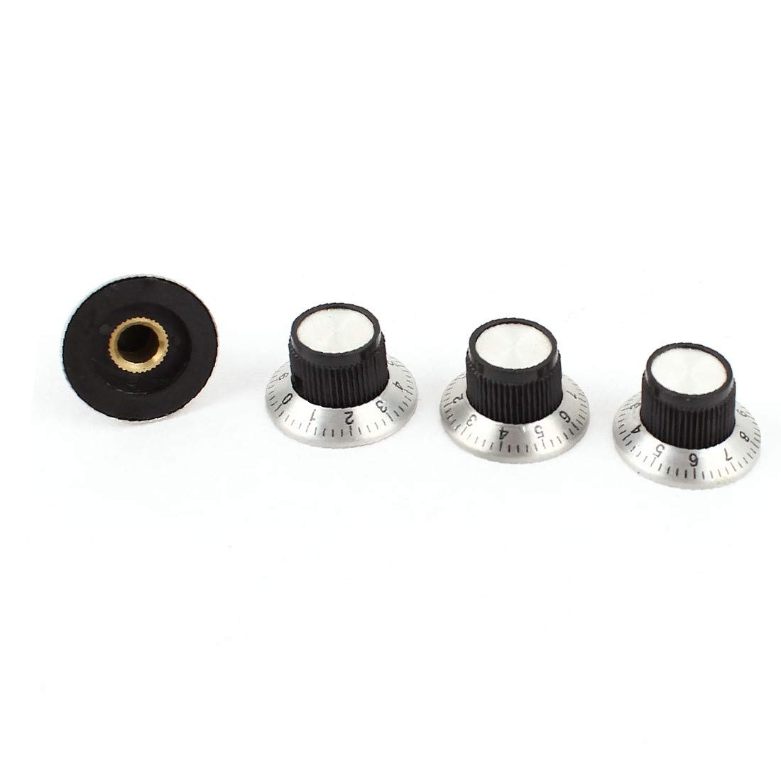 Buy X-DREE 4 x Potentiometer Pot Knob w 0-9 Scale Dial for 6mm Shaft ...