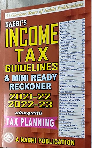 Income Tax Guidelines & Mini Ready Reckoner alongwith Tax Planning ...