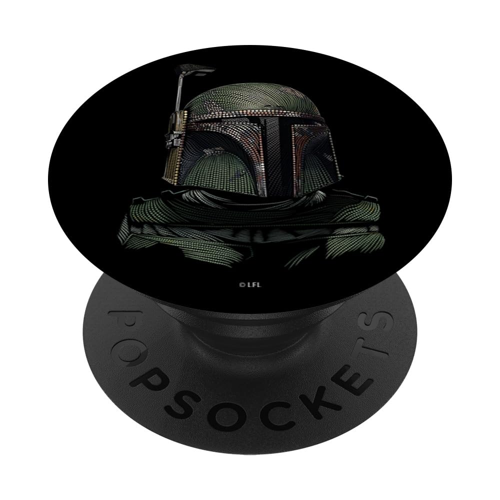 Amazon.com: Star Wars Boba Fett Helmet Pointillism Art PopSockets ...