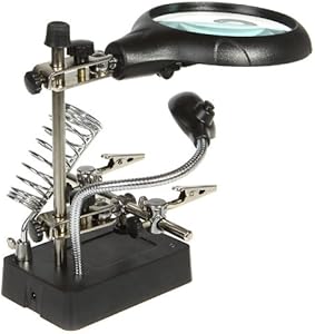 Amazon.com: 2.5X 7.5X 10X LED Soldering Magnifying Glass Illuminated ...