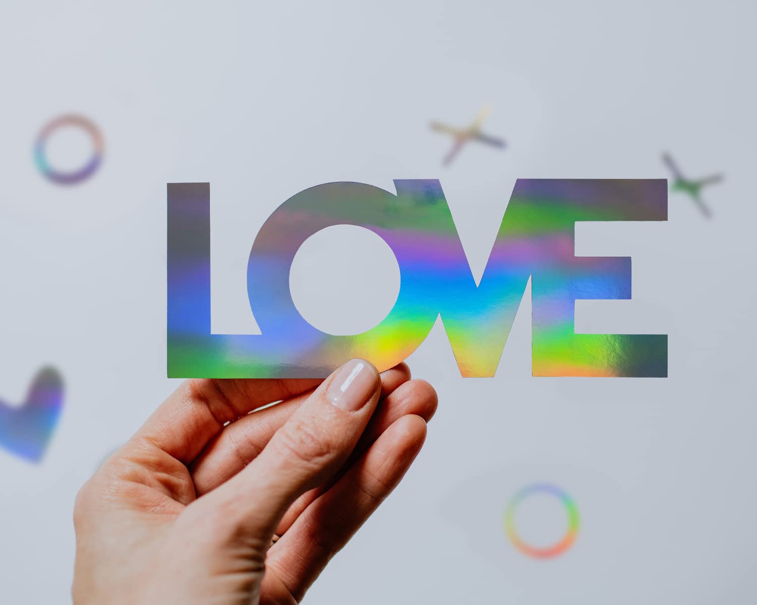Snapklik.com : Silver Laser Plain Rainbow Holographic Cardstock Paper ...