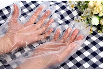 Amazon.com: UNI-SUN 100 Pack Disposable Kitchen Gloves, Clear Cooking ...