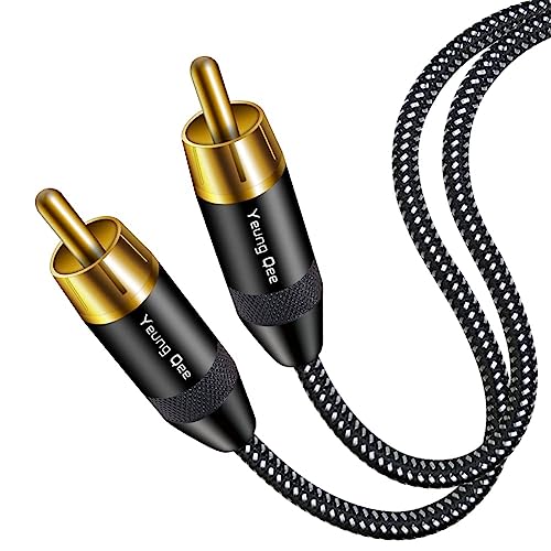 Yeung Qee RCA Digital Audio Coaxial Cable 4m, Braided RCA Male to Male ...