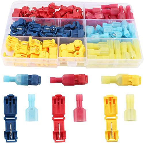 Buy HOMEJIA 120PCS T-Tap Wire Terminals Connectors Quick Splice Spade ...