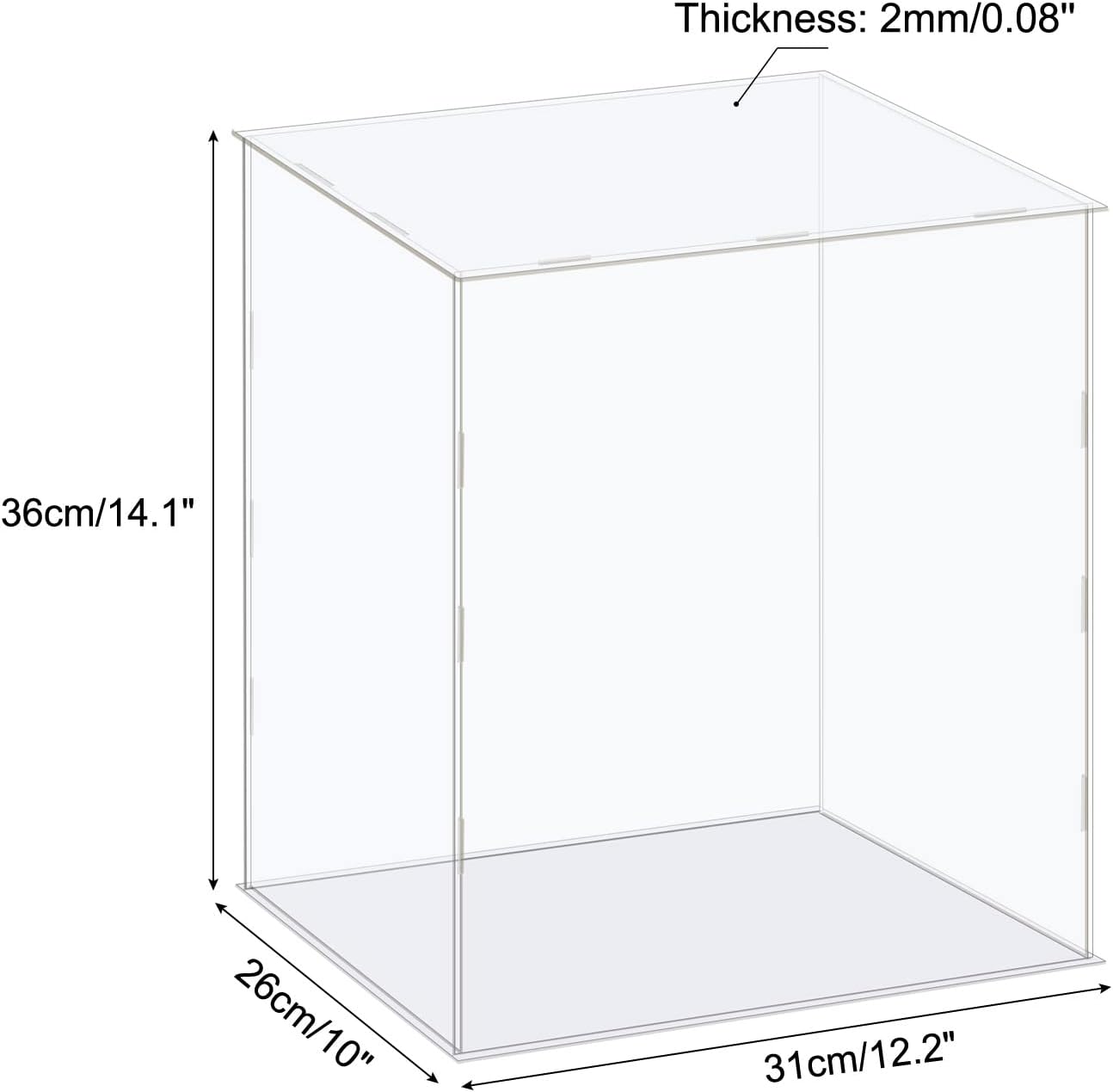 MECCANIXITY Caja de exhibición de acrílico Escaparate claro de la ...
